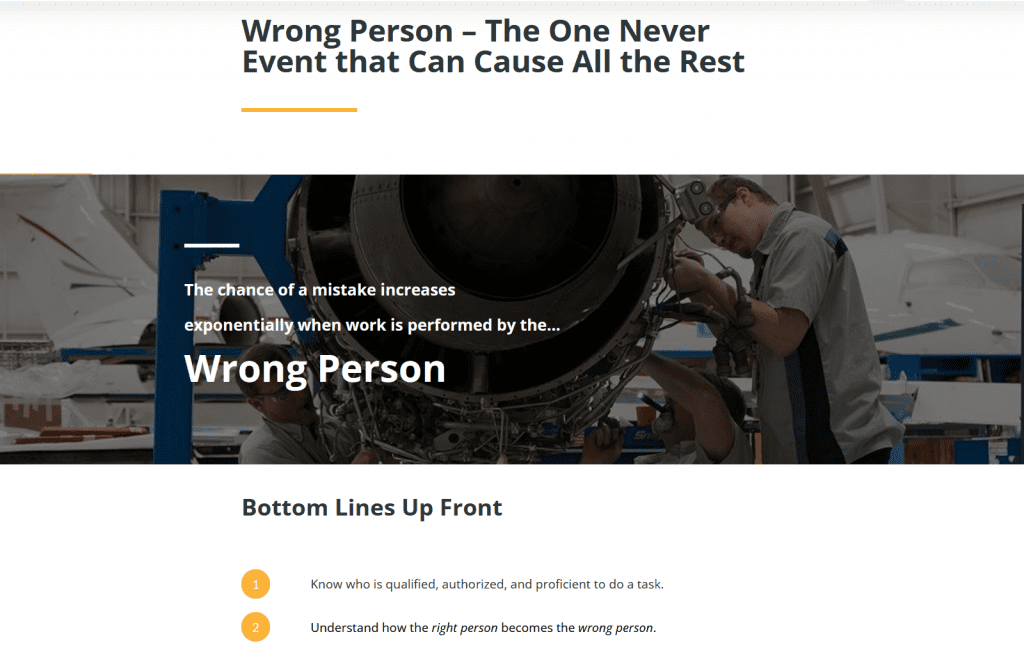 Intro to the Aviation Maintenance Never Events® » Convergent Performance